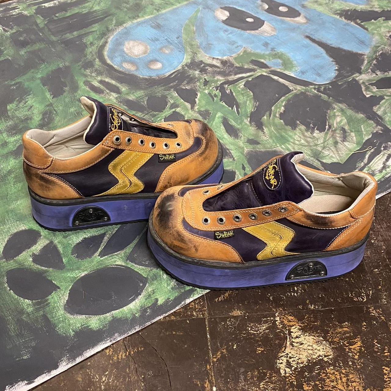 Swear platform shoes. Orange, purple, yellow color... - Depop