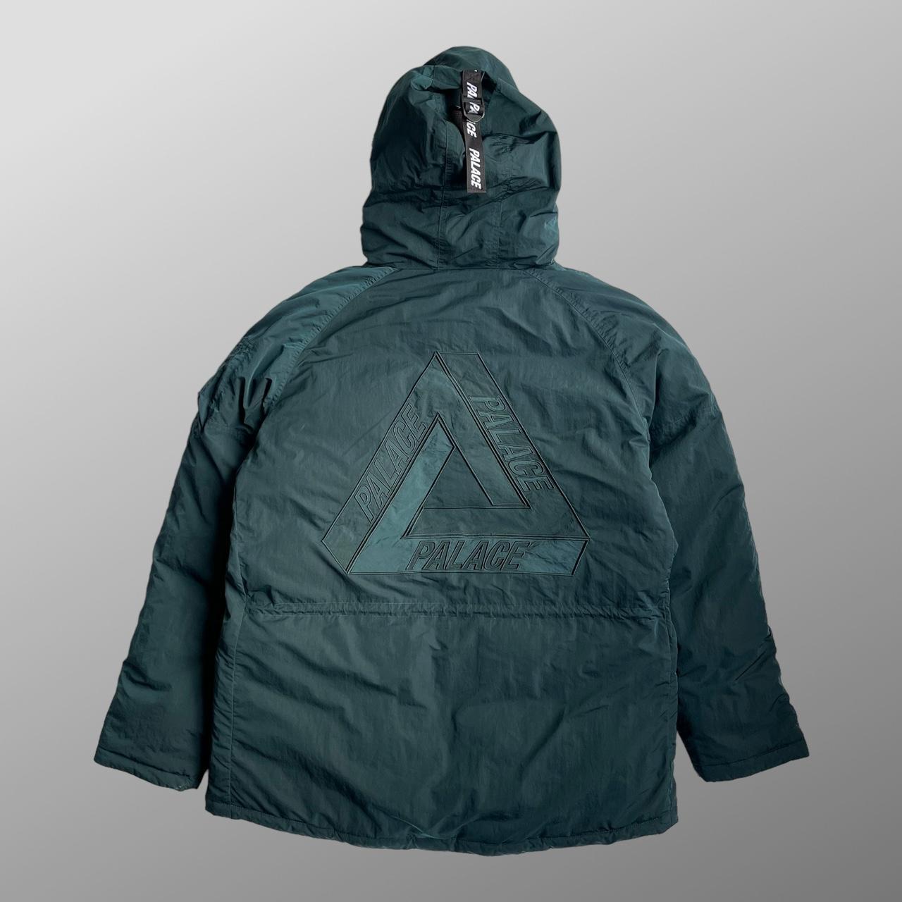 Palace P-3B parka green dark green - thick padded... - Depop