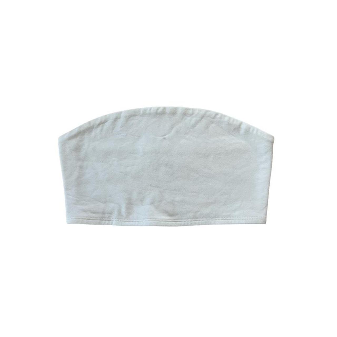 White tiny tube top - perfect condition 🤍 - Depop