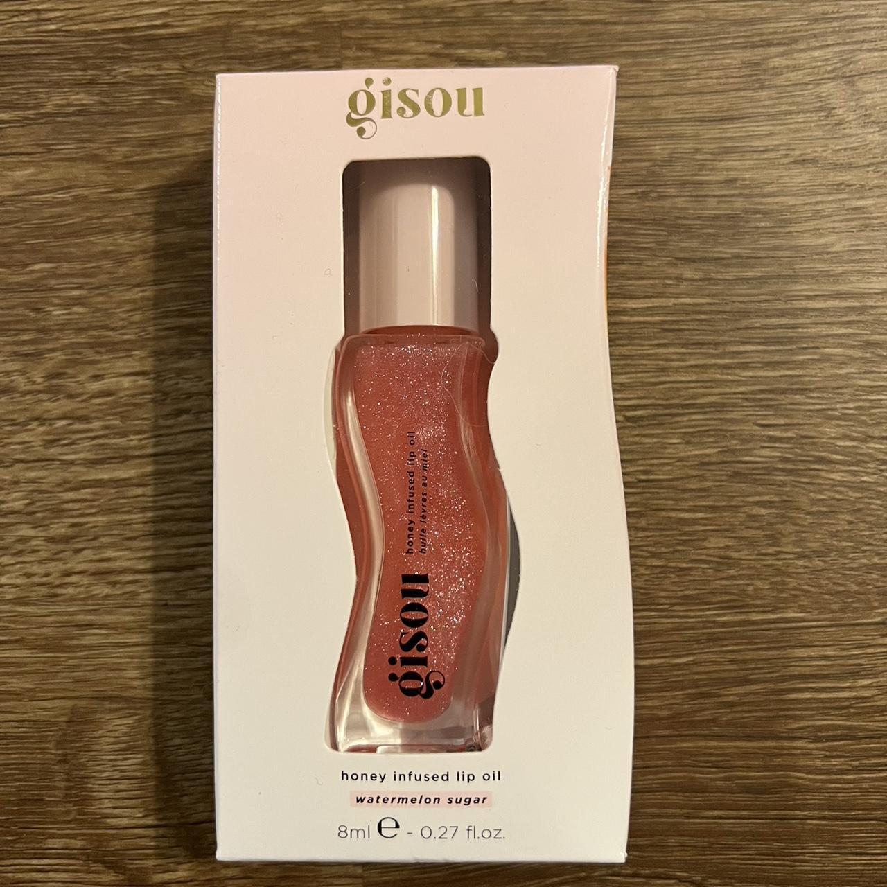 Gisou Honey Infused Hydrating Lip Oil in Watermelon... - Depop