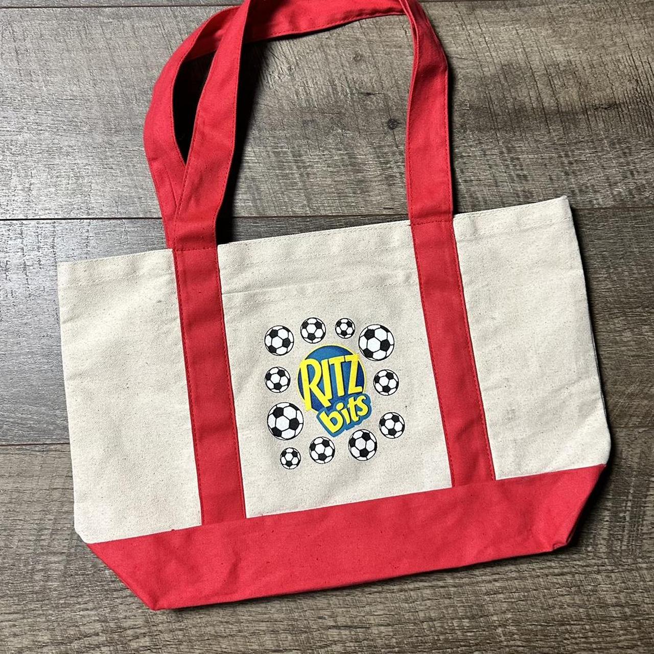 Ritz Bits Branded Soccer Ball Tote Bag with front... - Depop
