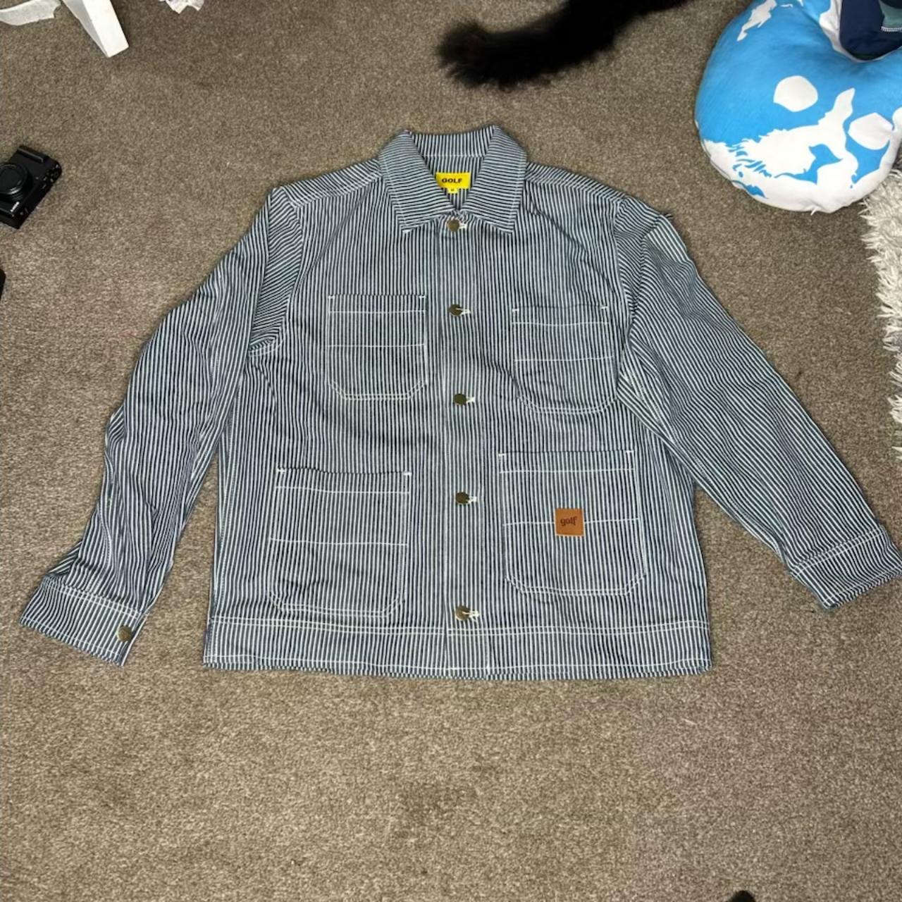 Golf Wang Union Jacket Size:Medium Color:Navy Worn... | Depop