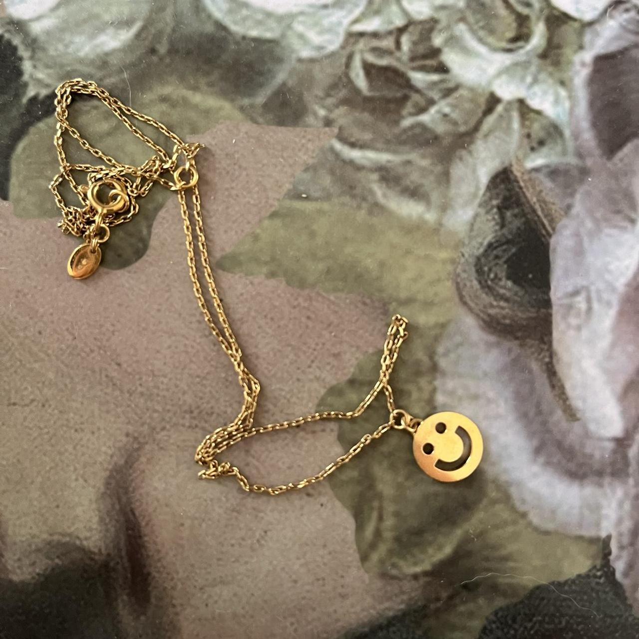 Rufier Friends smiley pendant. 18ct yellow gold... - Depop