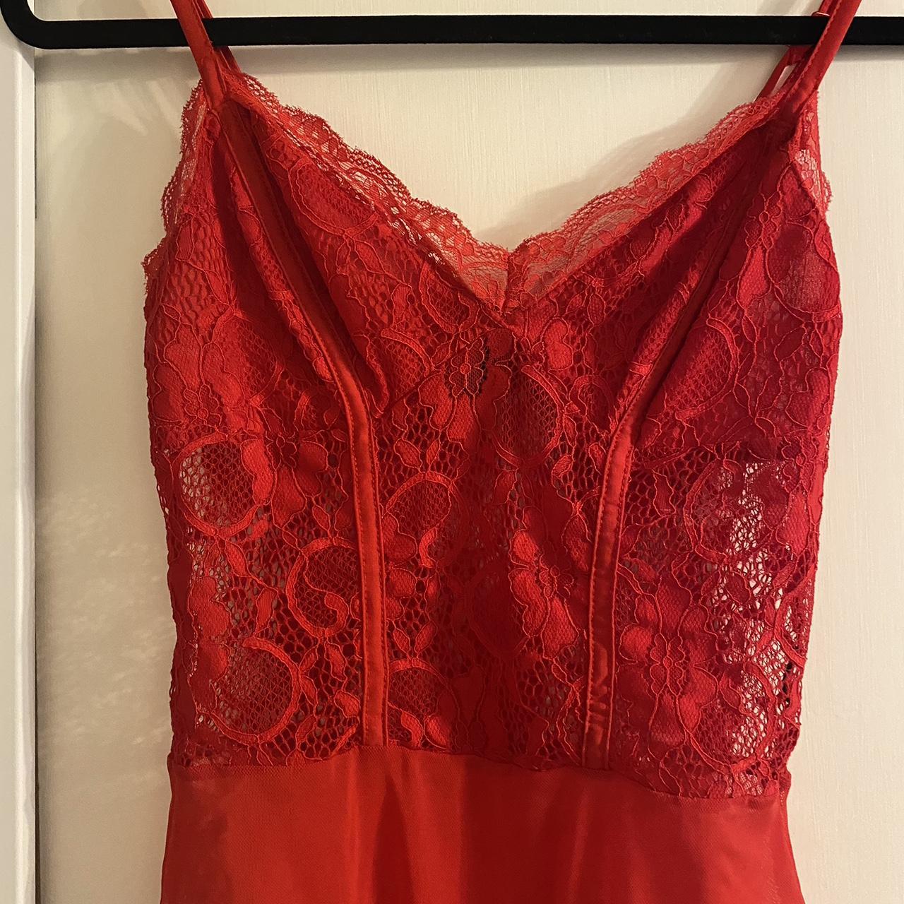 Red lace body suit Beautiful but just not my... | Depop