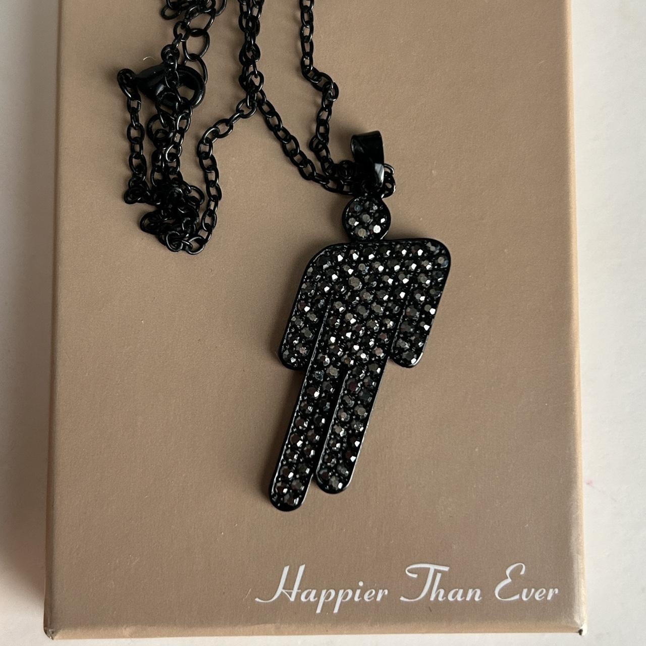 Black Billie Eilish “Blohsh” rhinestone... | Depop