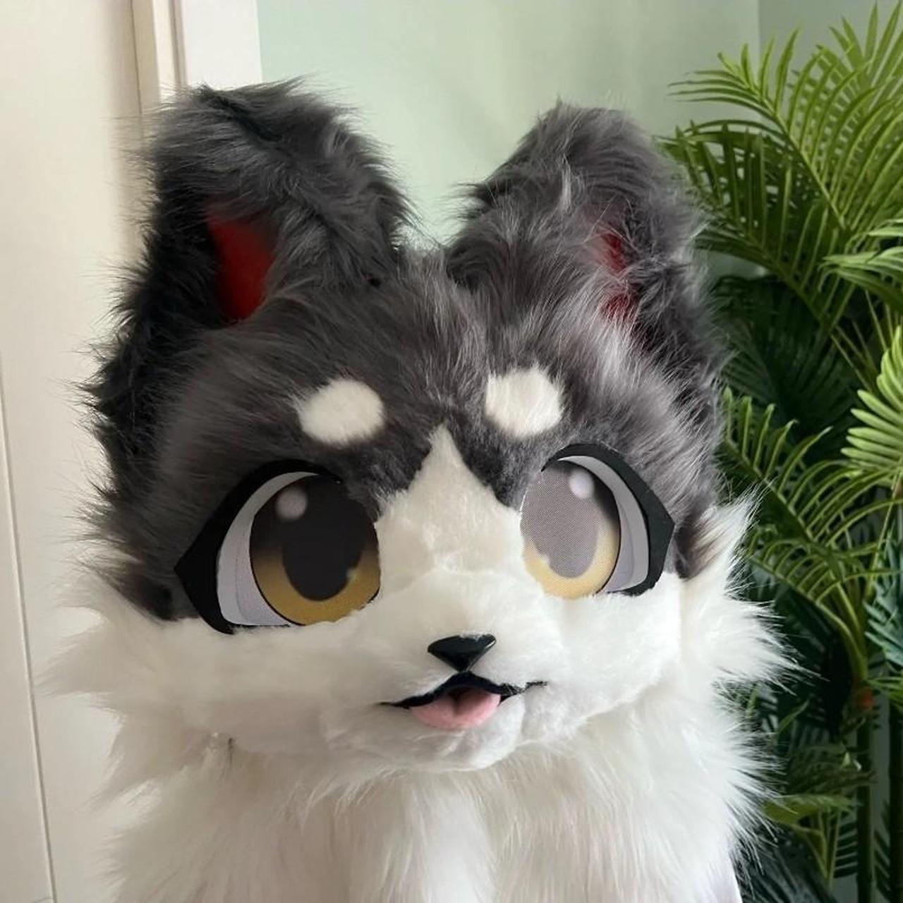 Kemono fursuit head! Only worn for pics DM before... - Depop