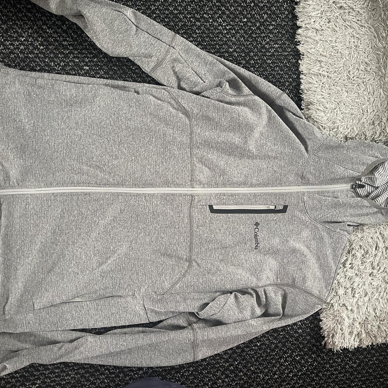 Men’s grey Columbia zip up jacket worn twice... - Depop