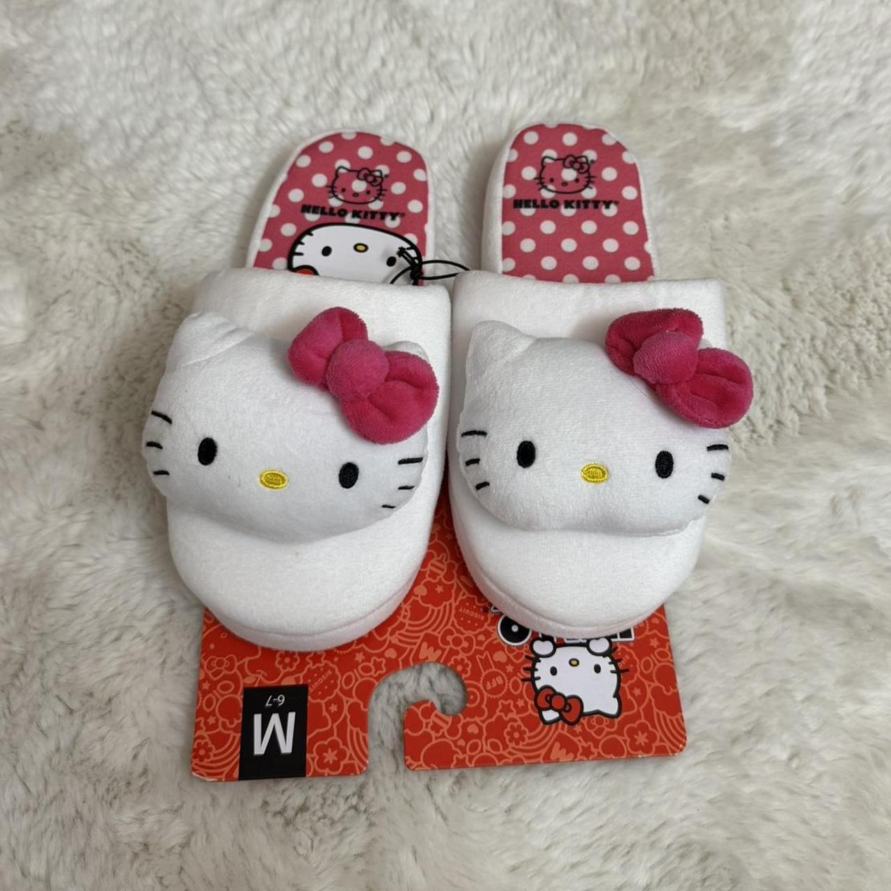 Hello Kitty Slippers - MEDIUM Fits 6-7.5 - Depop