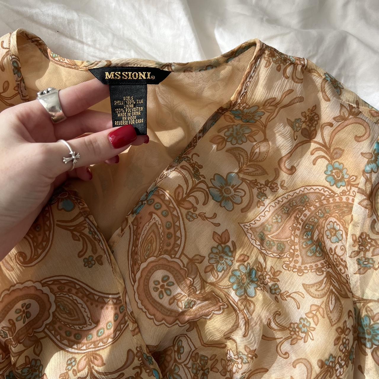 the coolest early 2000s vintage Paisley top with... - Depop