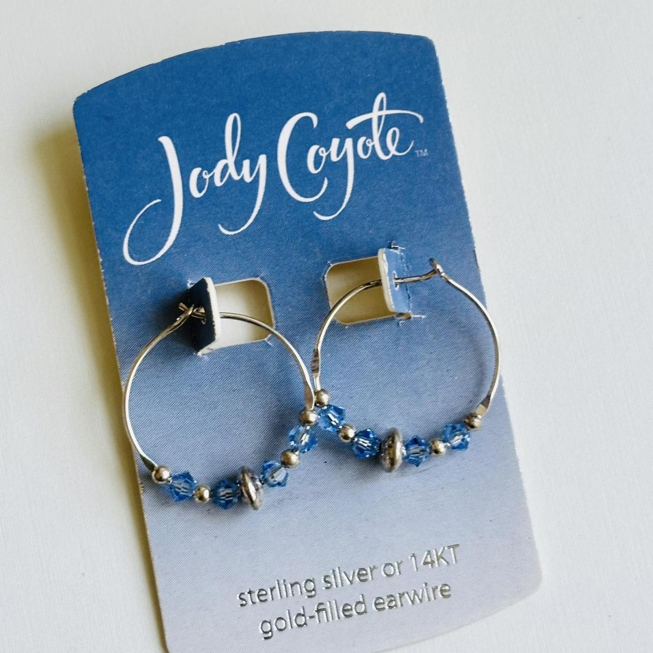 925 Sterling Silver Jody Coyote Wire Hoops Earrings... - Depop