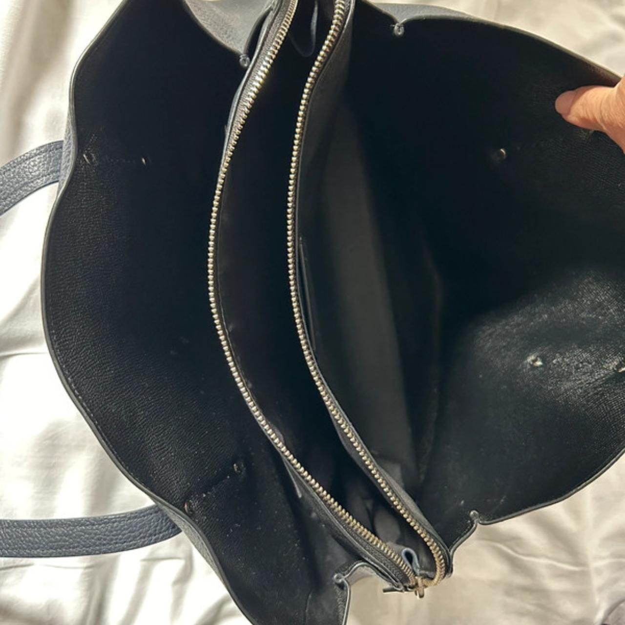 Coach navy leather tote bag Big enough for a laptop,... - Depop