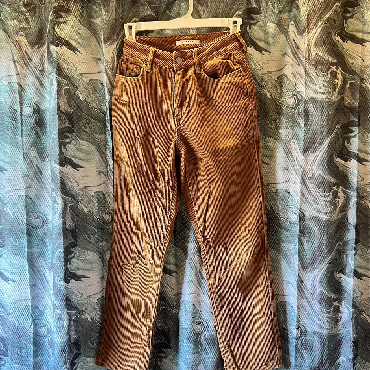 rust-orange corduroy pants! worn once and never... - Depop