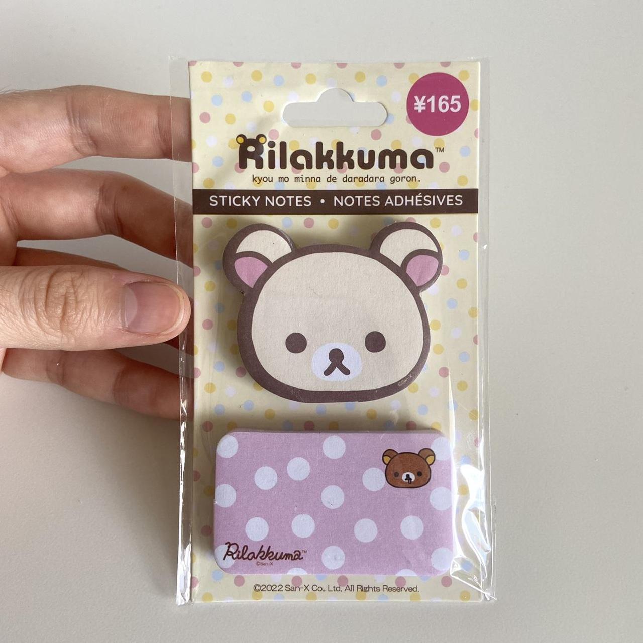 cute rilakkuma sticky memo note pad! made by brand... - Depop