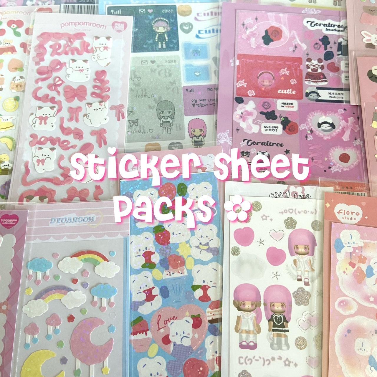 cute sticker sheet pack/grab bag ! trying to... - Depop