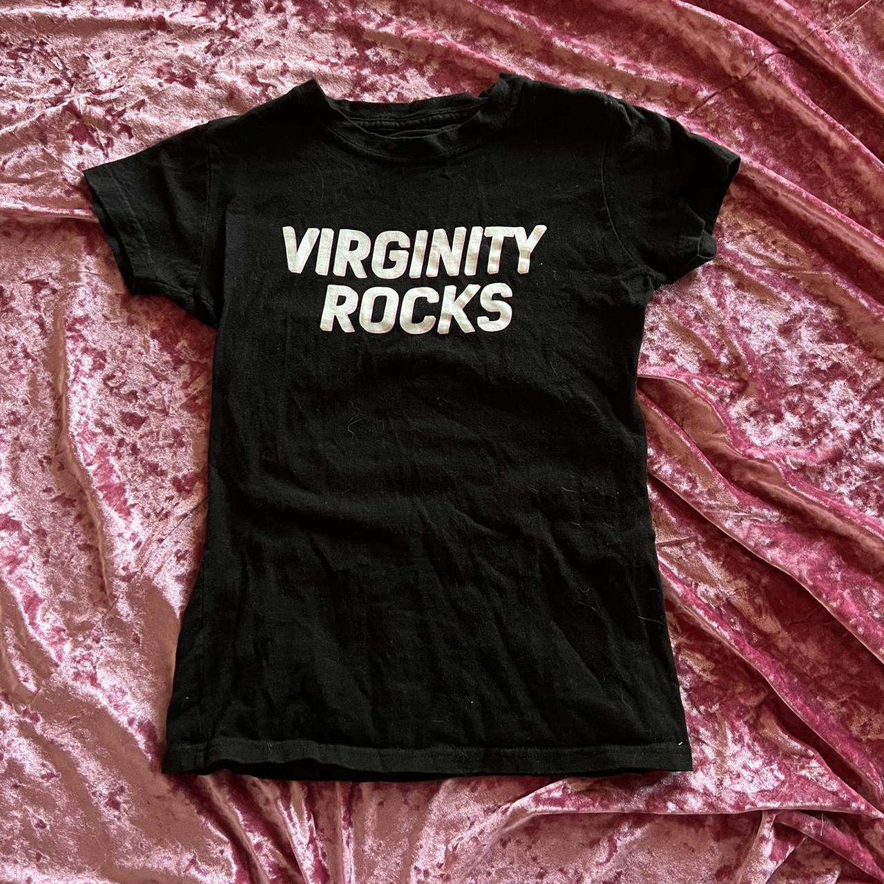 danny devito black virginity rocks tee fitted black... - Depop