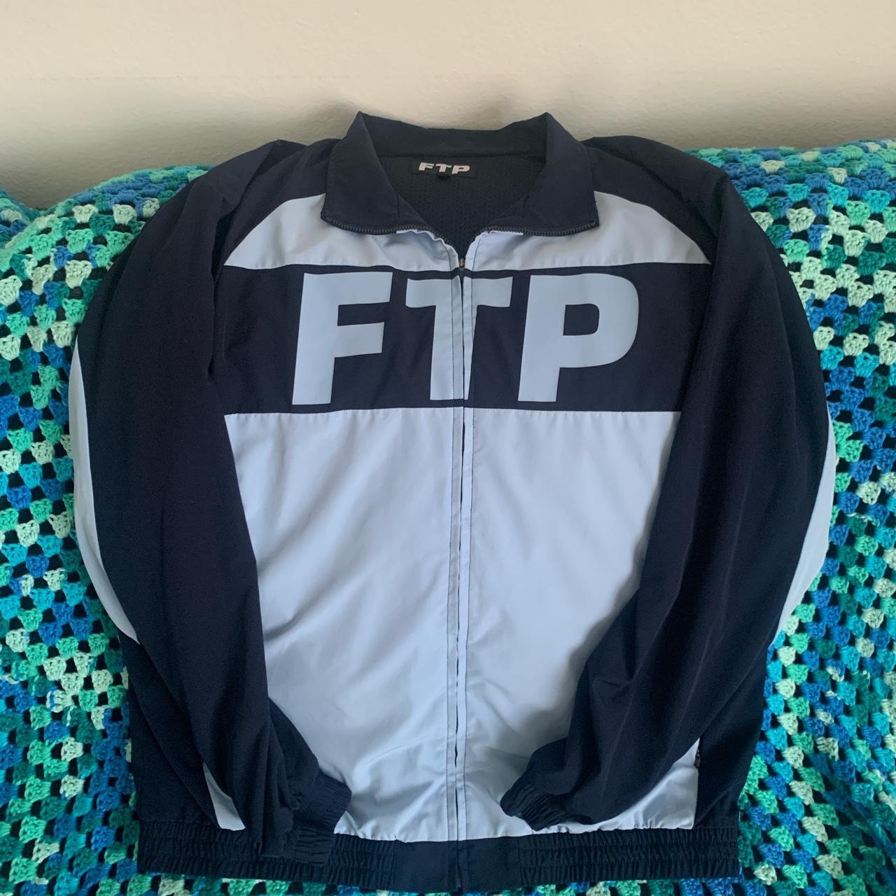 🔷 FTP - baby/navy blue track jacket insane quality,... - Depop