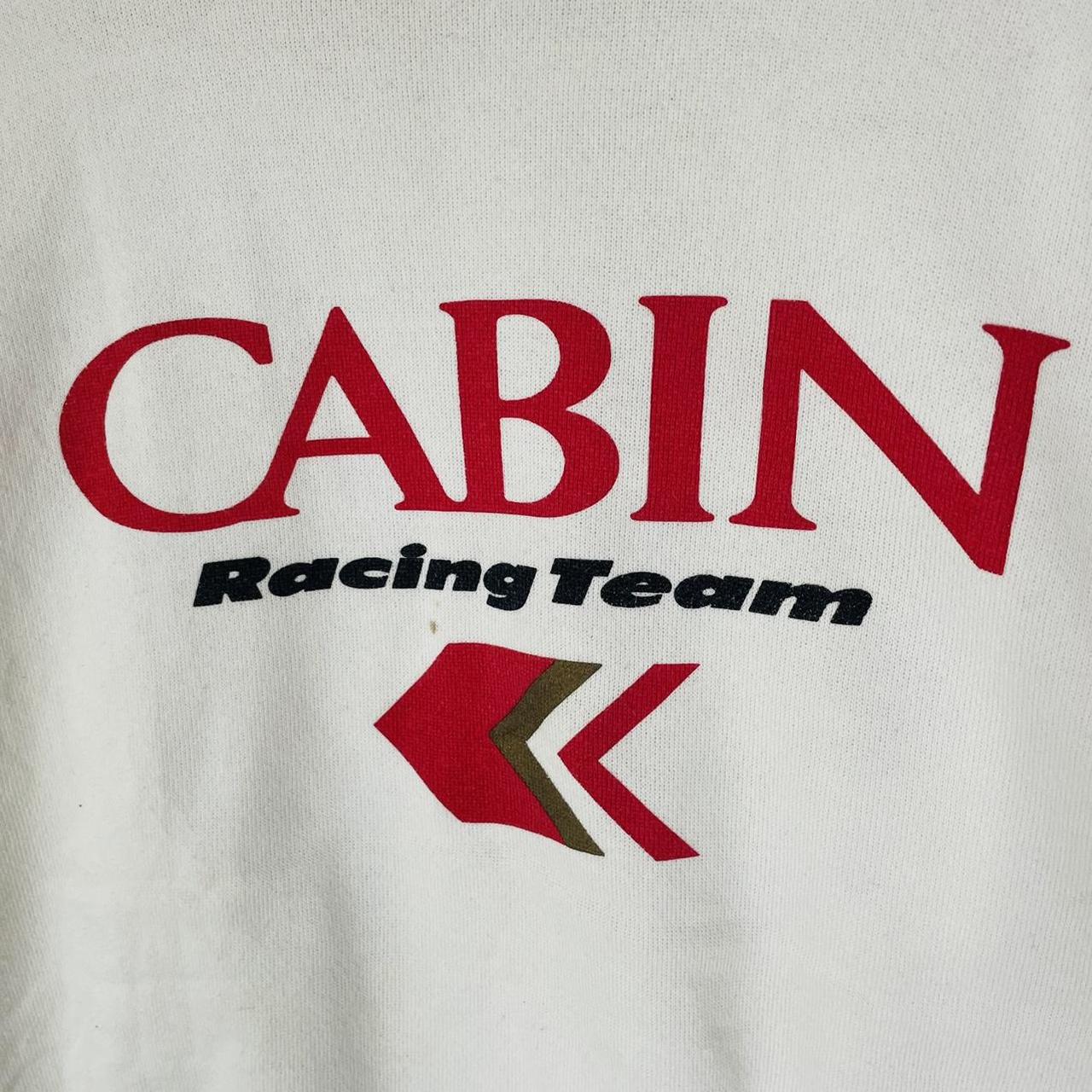 Vintage Rare 90s Cabin Racing Team Big Logo Spellout... - Depop