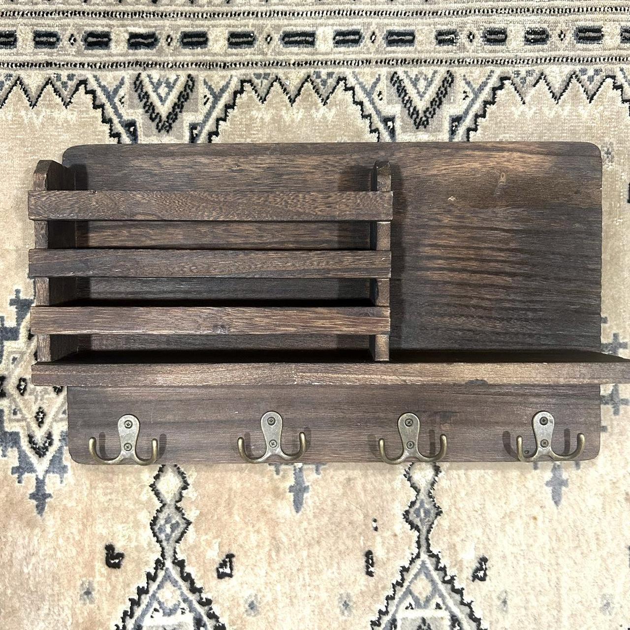 Vintage wooden hanging wall organizer. Great for... - Depop