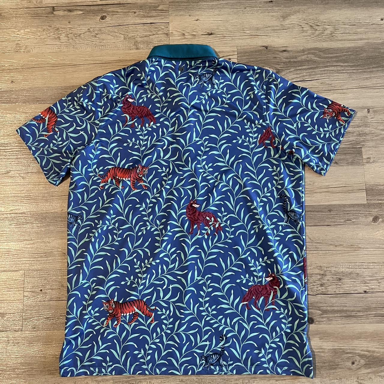 Greyson Golf Men’s Jungle Wolf Polo In Mongoose Size... - Depop