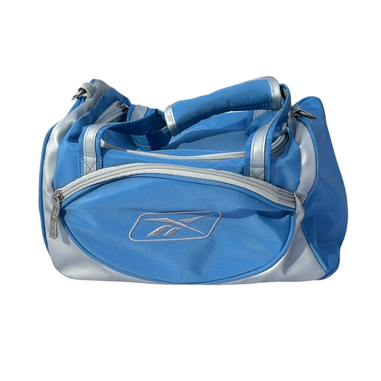 Vintage Blue and grey Reebok gym bag Slight scuffs... - Depop