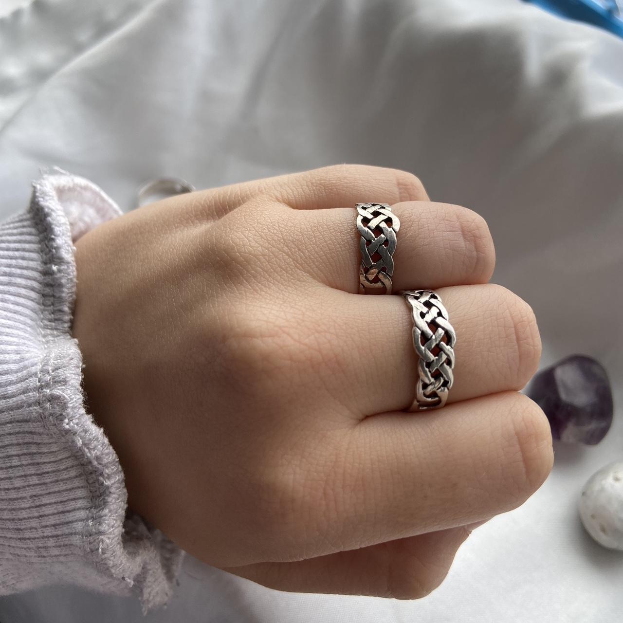 Solid Sterling Silver Celtic Plait Ring🌙 - 925... - Depop