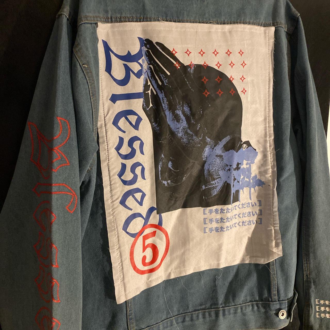 Brooklyn clothing Blessed denim jacket Never been... - Depop