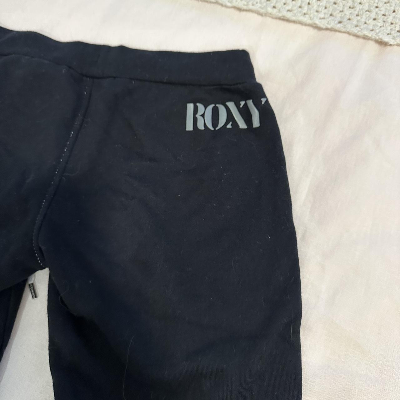 Vintage black Roxy track pants Low waisted and... - Depop