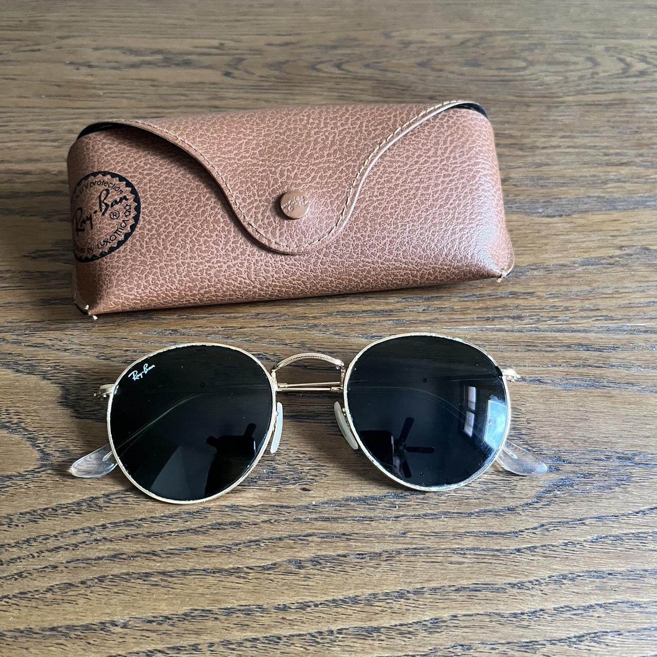 Ray-Ban Men's Gold Sunglasses | Depop