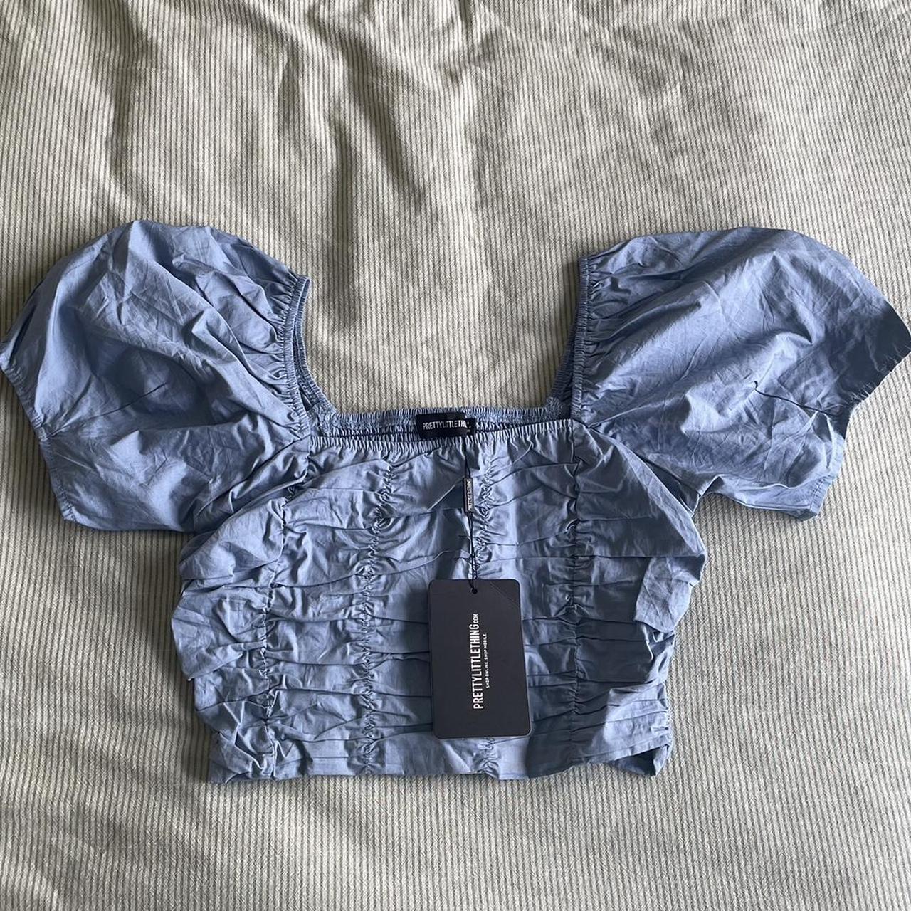 BRAND NEW WITH TAGS • Pretty Little Thing Blue Woven... - Depop