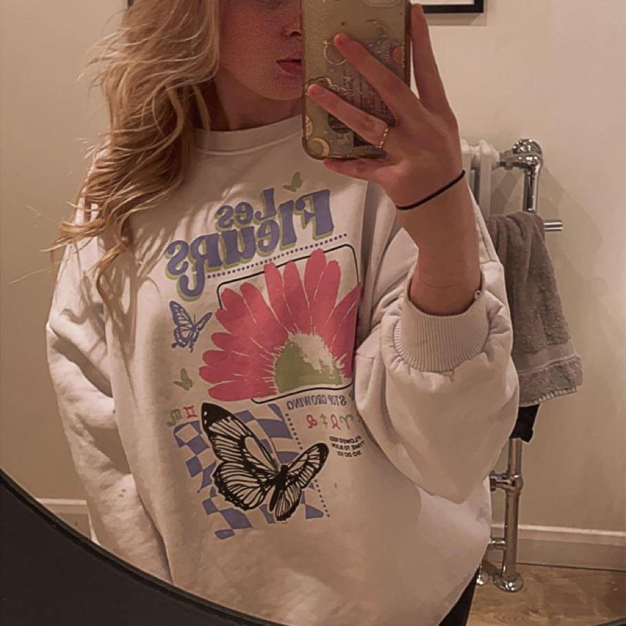 White oversized jumper, good condition as seen on... - Depop