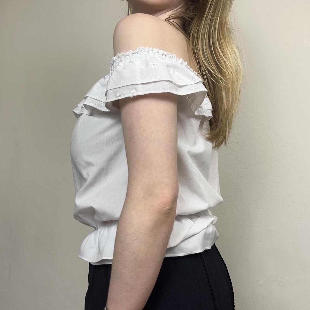 90s White Milkmaid Top 🤍 True 90s white milkmaid... - Depop
