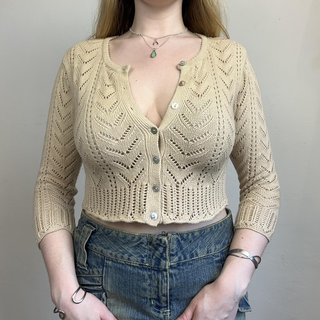 Women's Tan Cardigan | Depop