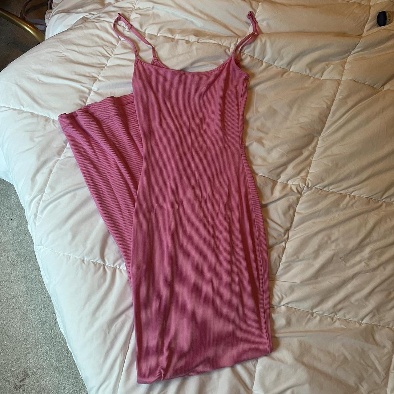Skims Women's Pink Dress | Depop