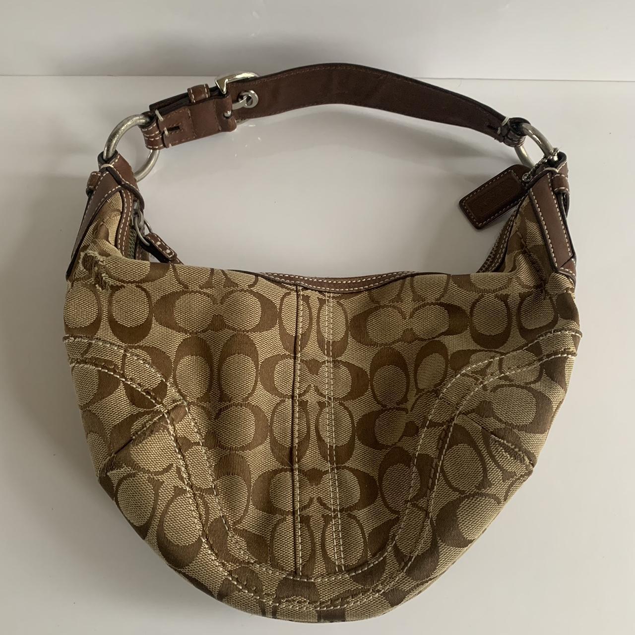 Vintage 90’s Coach Monogram shoulder bag Quality... - Depop