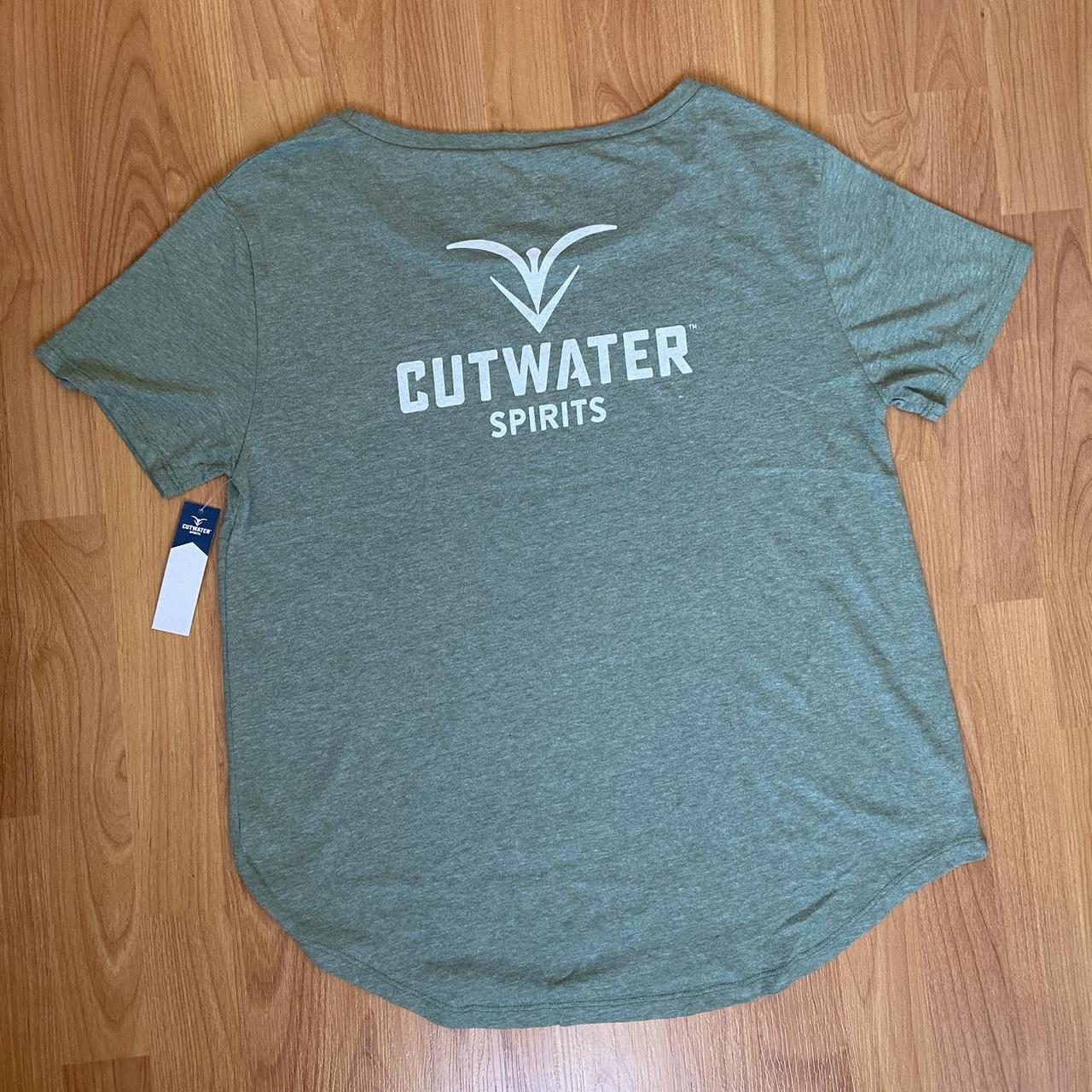 NWT Cutwater Spirits Women’s Logo Green T-Shirt Size... - Depop