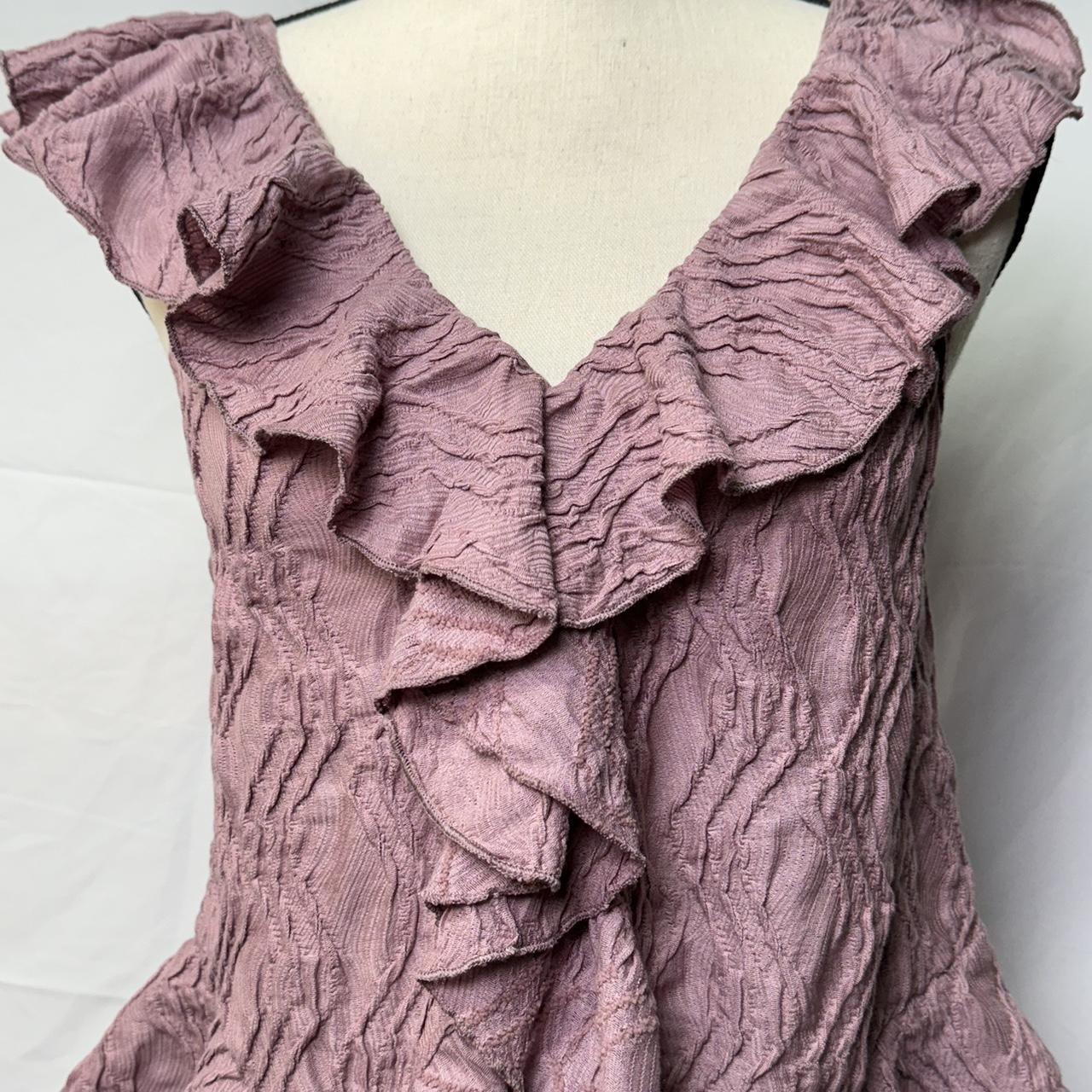 Zara- Textured Ruffled Top, size large - Depop