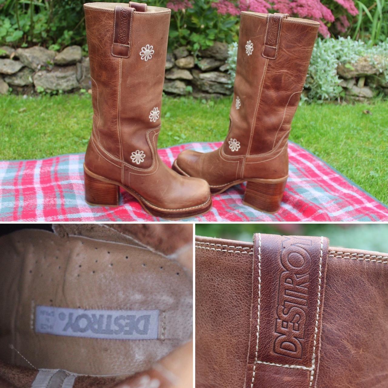 VINTAGE DESTROY PLATFORM BOOTS 🍂 1990s milk... - Depop