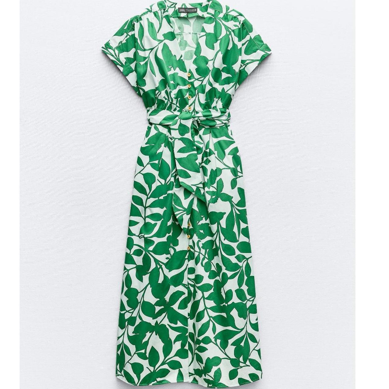 Brand new with tags. Zara green dress with pockets 💚... - Depop