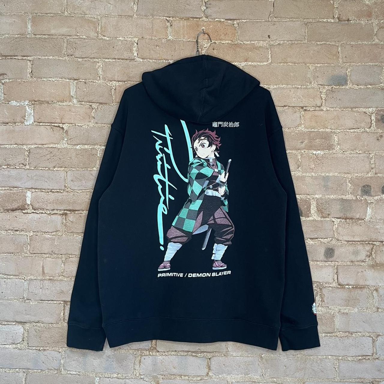 Primitive x Demon Slayer Tanjiro Hoodie size xl worn... - Depop