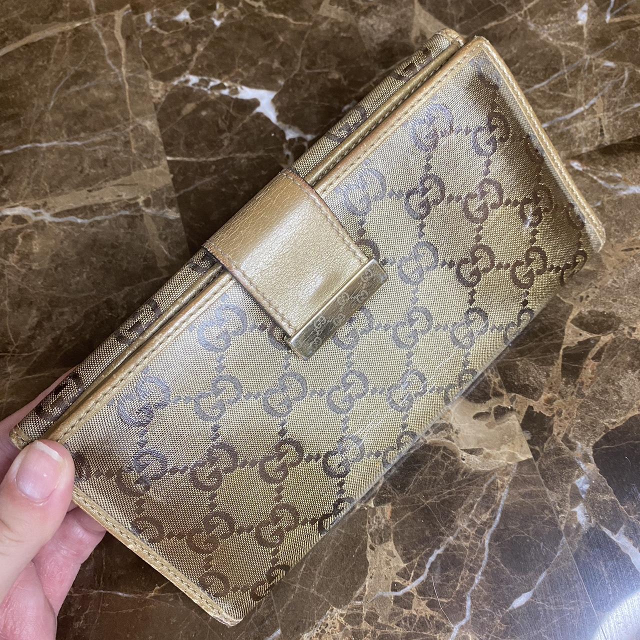 Gold tone Gucci wallet with gold hardware. Typical... - Depop
