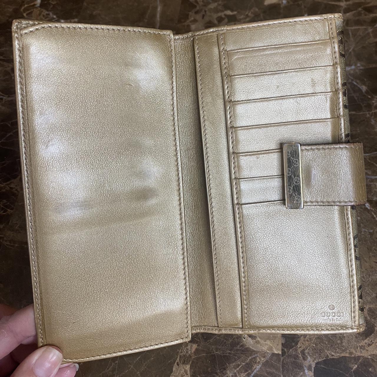 Gold tone Gucci wallet with gold hardware. Typical... - Depop