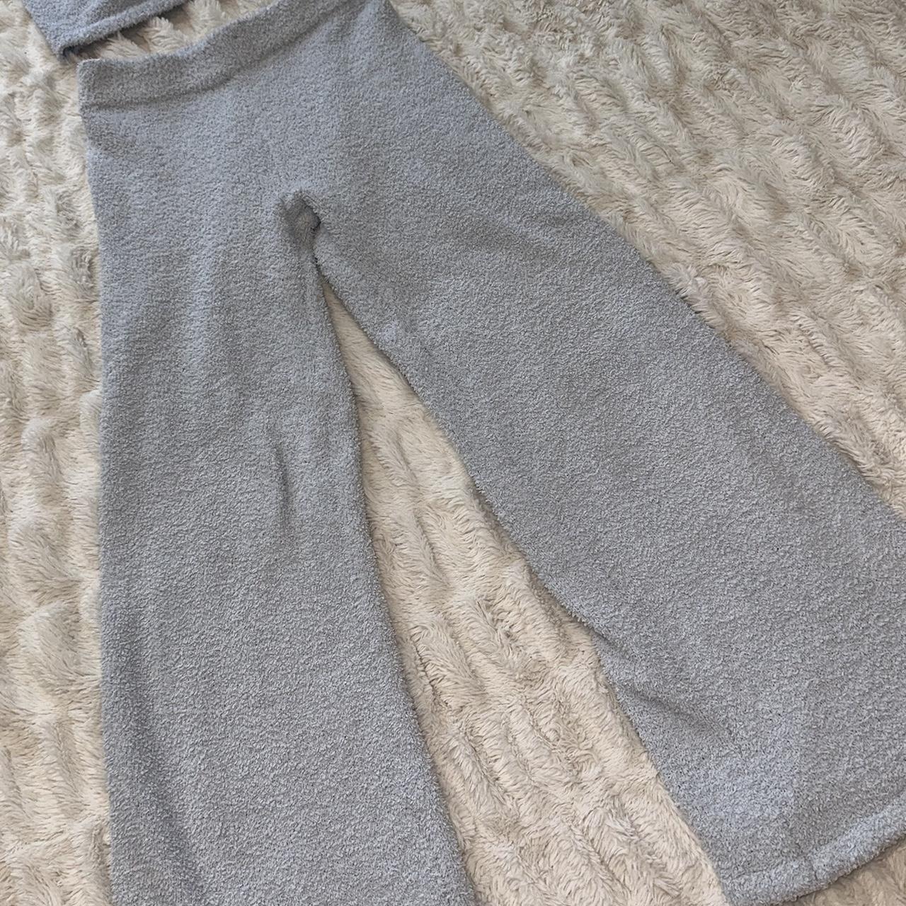 Baby blue PLT soft popcorn fluffy flare co... - Depop