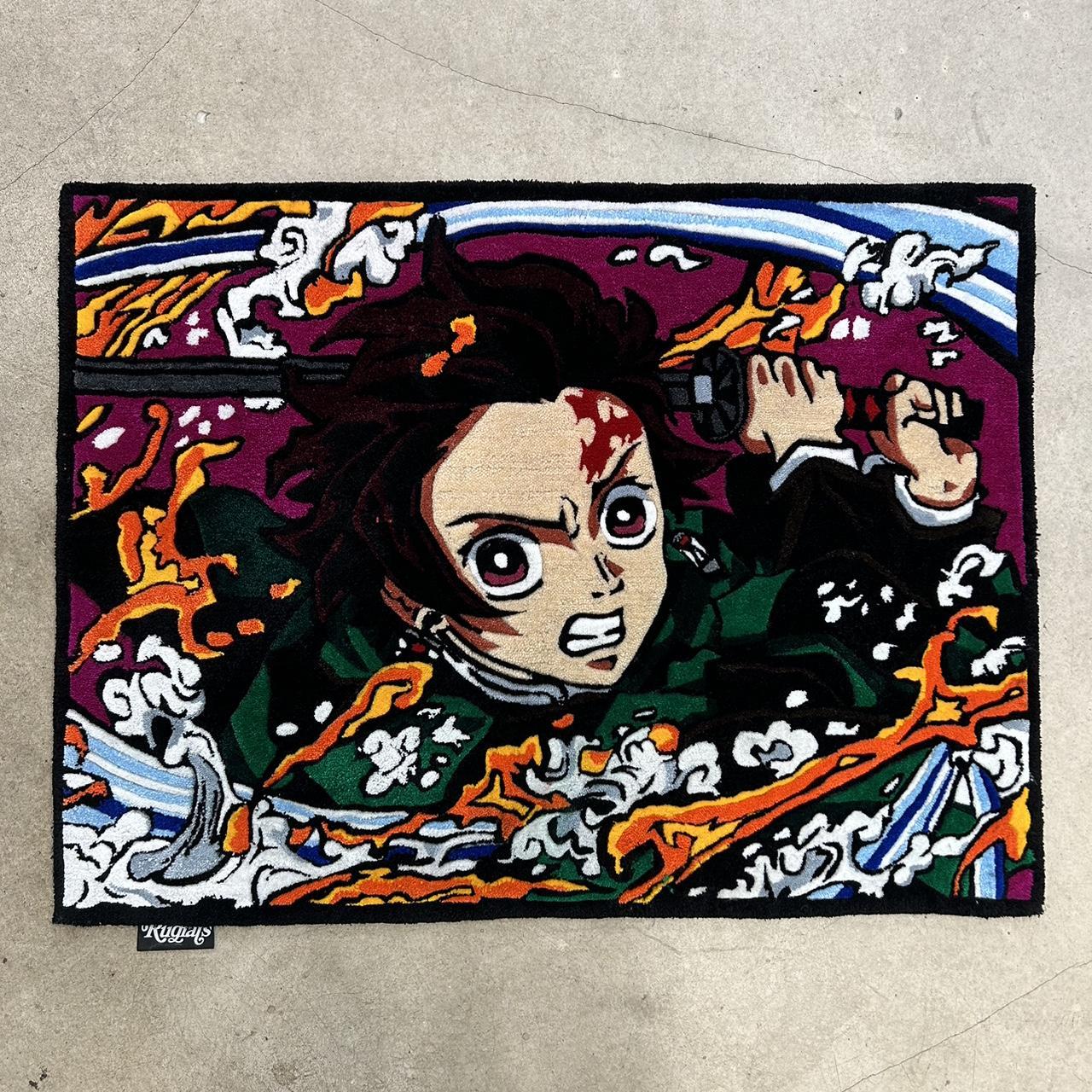 DEMON SLAYER HANDMADE CUSTOM RUG 1.8m x 1m #rug... - Depop
