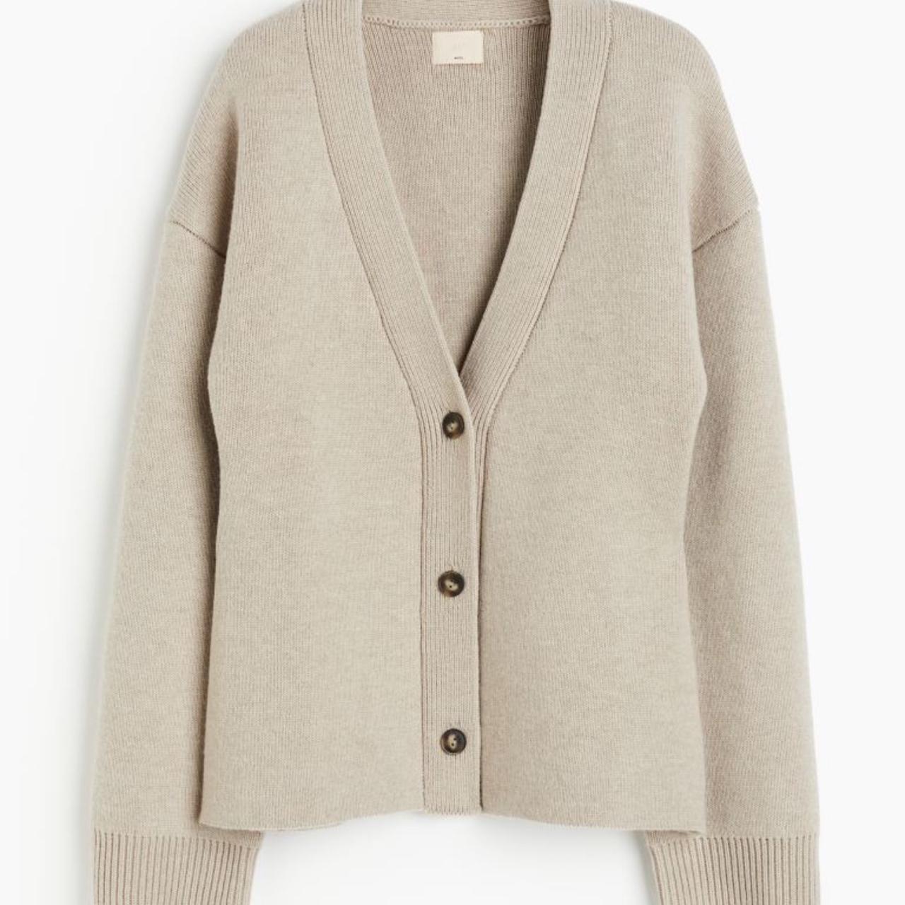 H&M Wool Cardigan (Khaite Cardigan dupe) - Depop