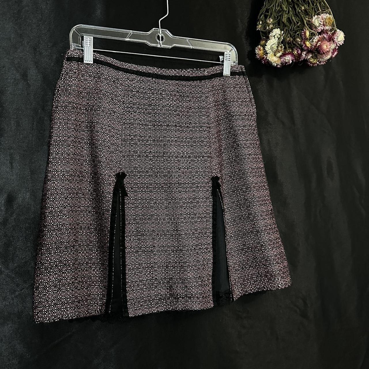 lil preppy goth midi skirt ! color is pink and black... - Depop