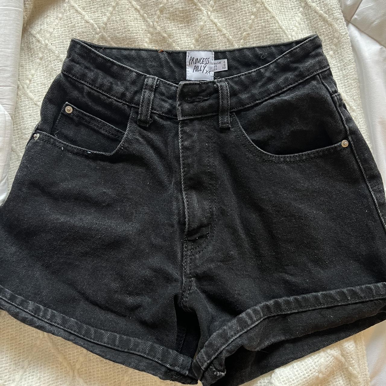 Princess Polly Black Denim Shorts In Great Depop