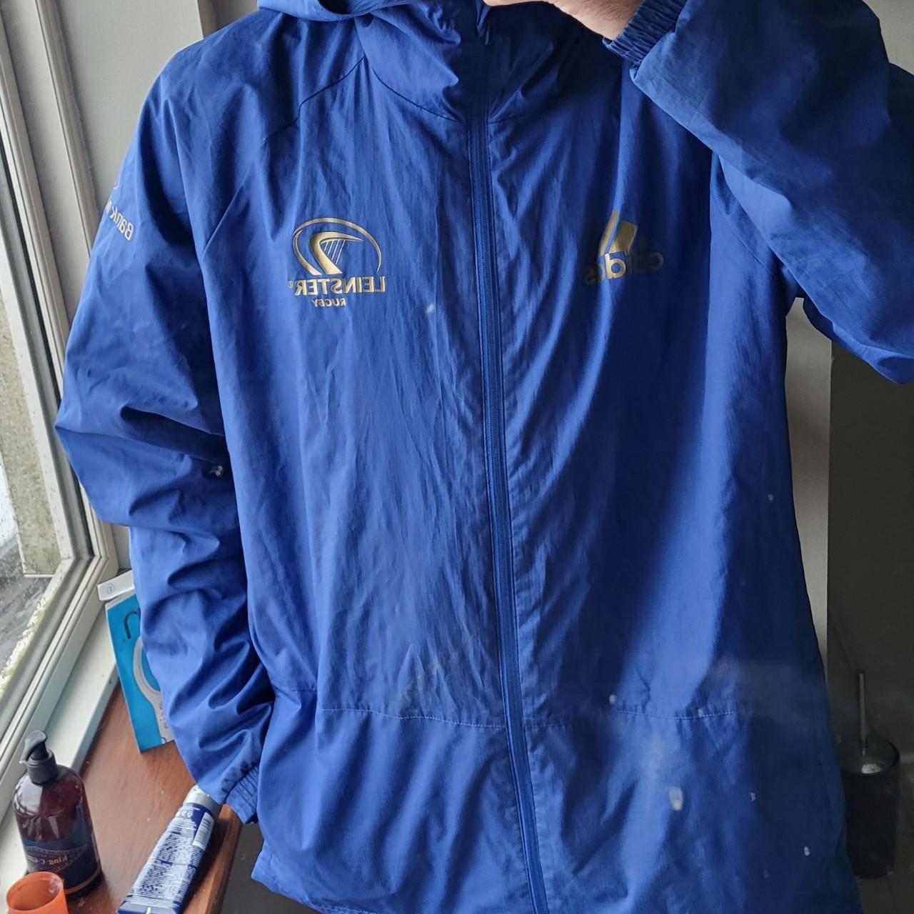 Blue adidas leinster windcheater. Size 2XL and fits... - Depop