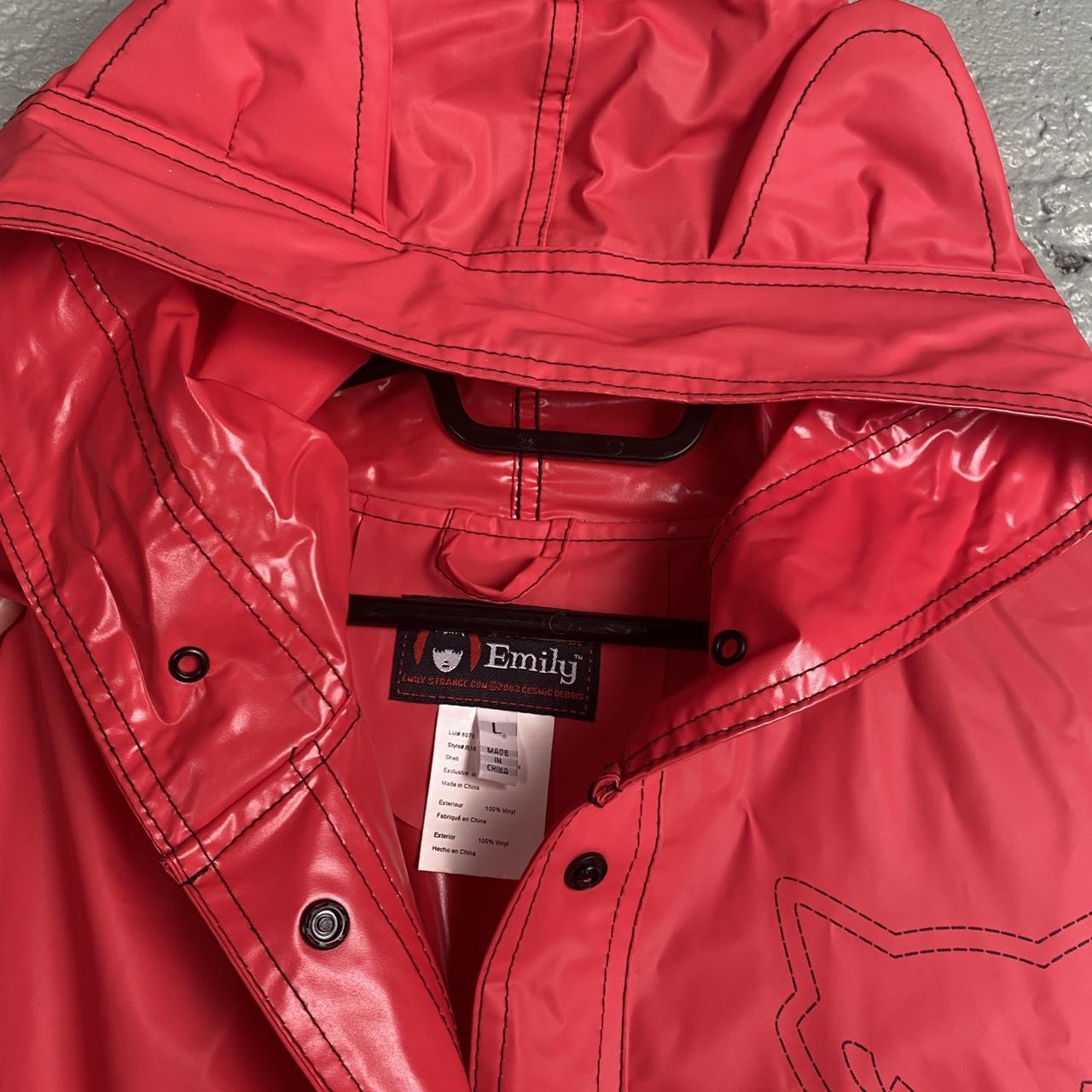 Vintage Red Emily the Strange Raincoat BRAND: Emily... - Depop