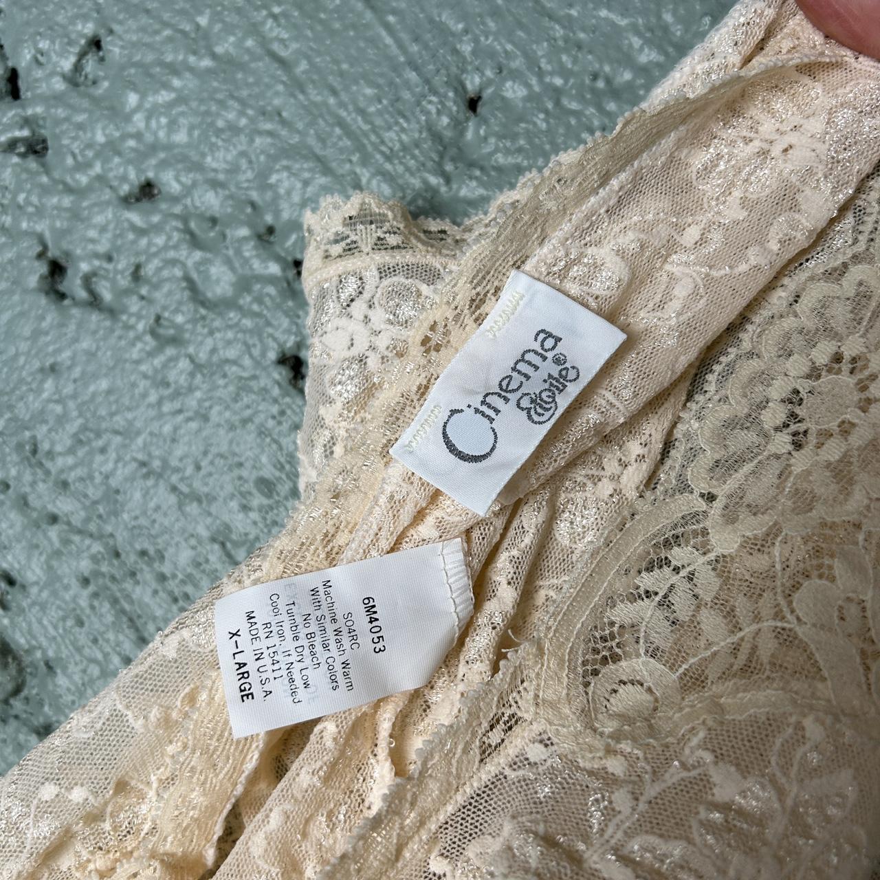 Vintage Cream Lace Tank Top BRAND: Cinema... - Depop