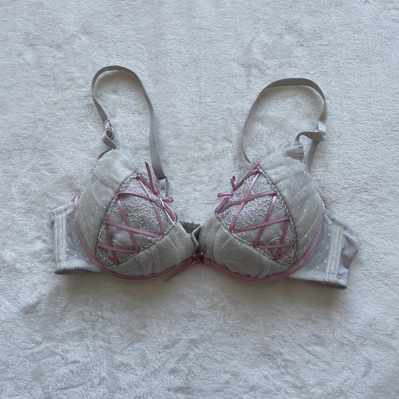 coquette white lace & bow bra ☆ $25 cutest dainty... - Depop